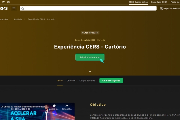 Cursos Gratuitos CERS: Preparação Jurídica